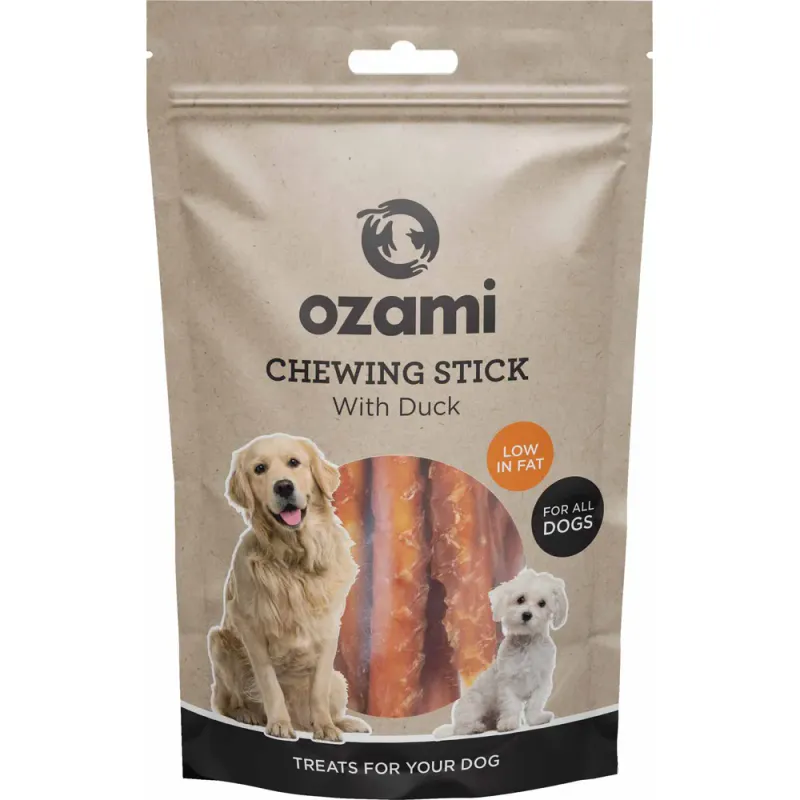 Chewing Stick With Duck 12.5cm 100g Ozami - Lassie og Garfield
